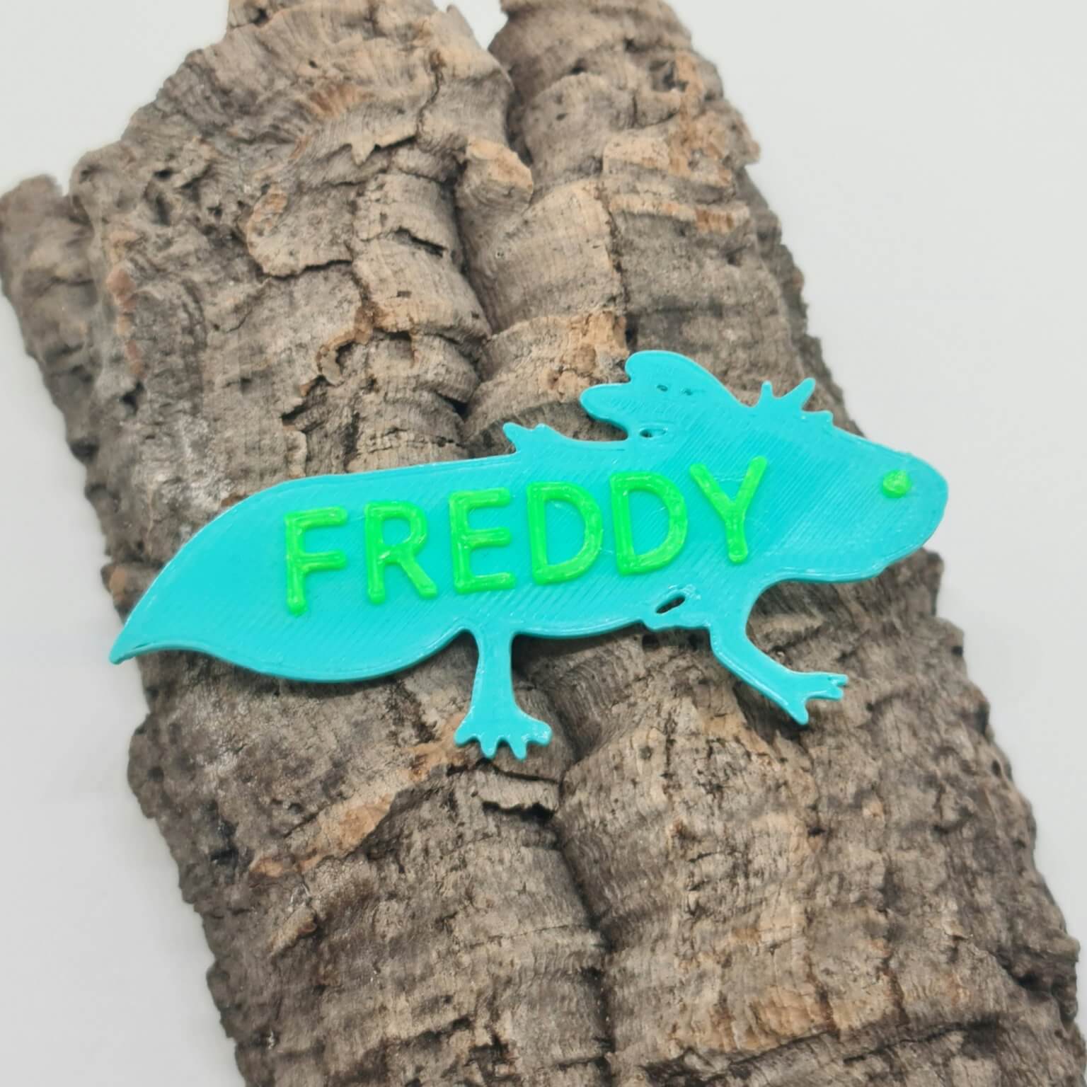 Personalised Axolotl Name Tag - 3D Name Tags